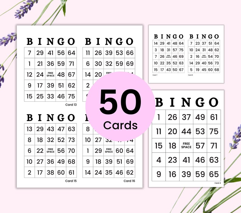 Bingo Game With Unique Cards, Bingo Cards Pdf Download, Jumbo Bingo ...