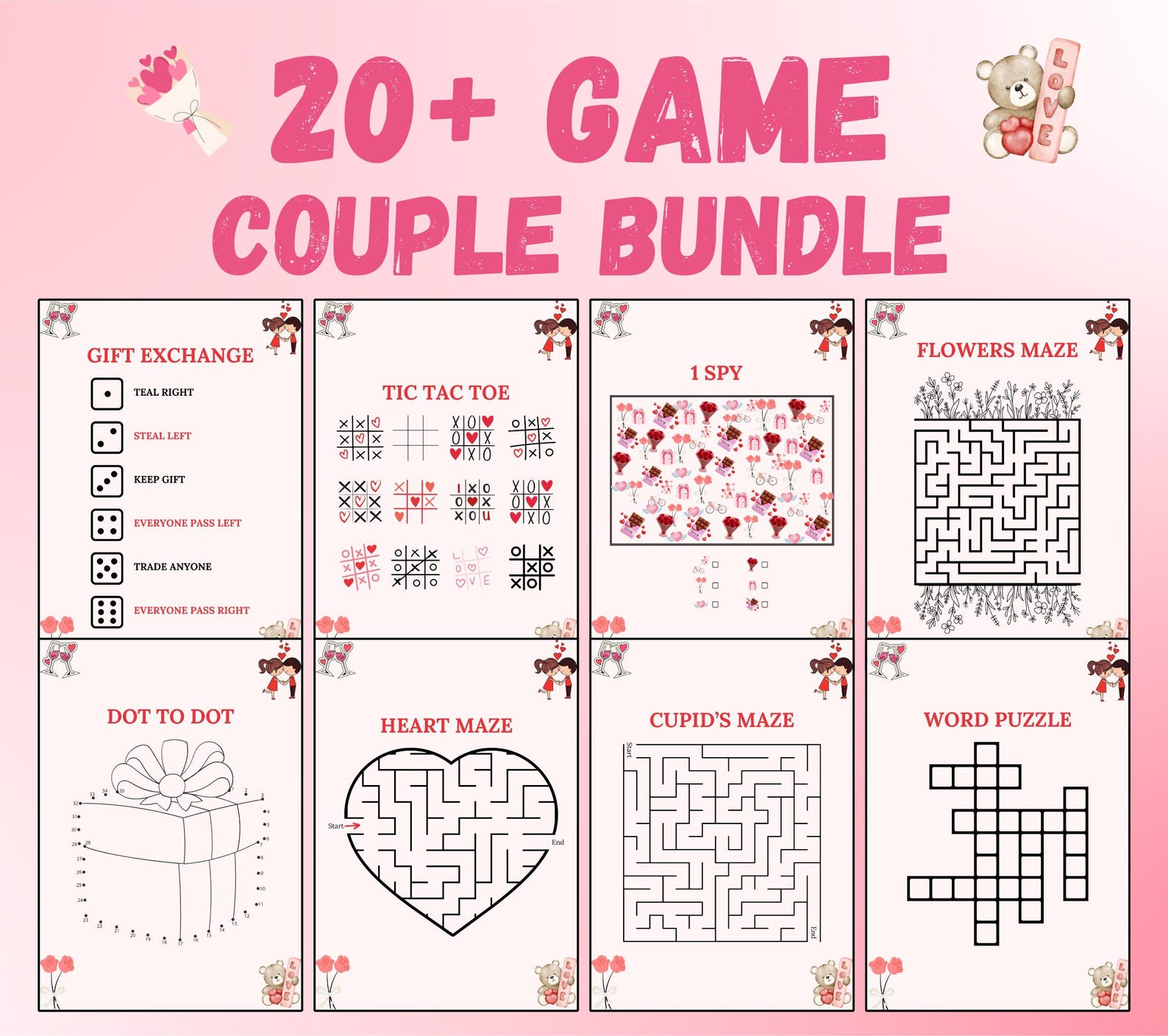 22+ Couple Games Printable Bundle – Fun & Romantic Activities for Date ...