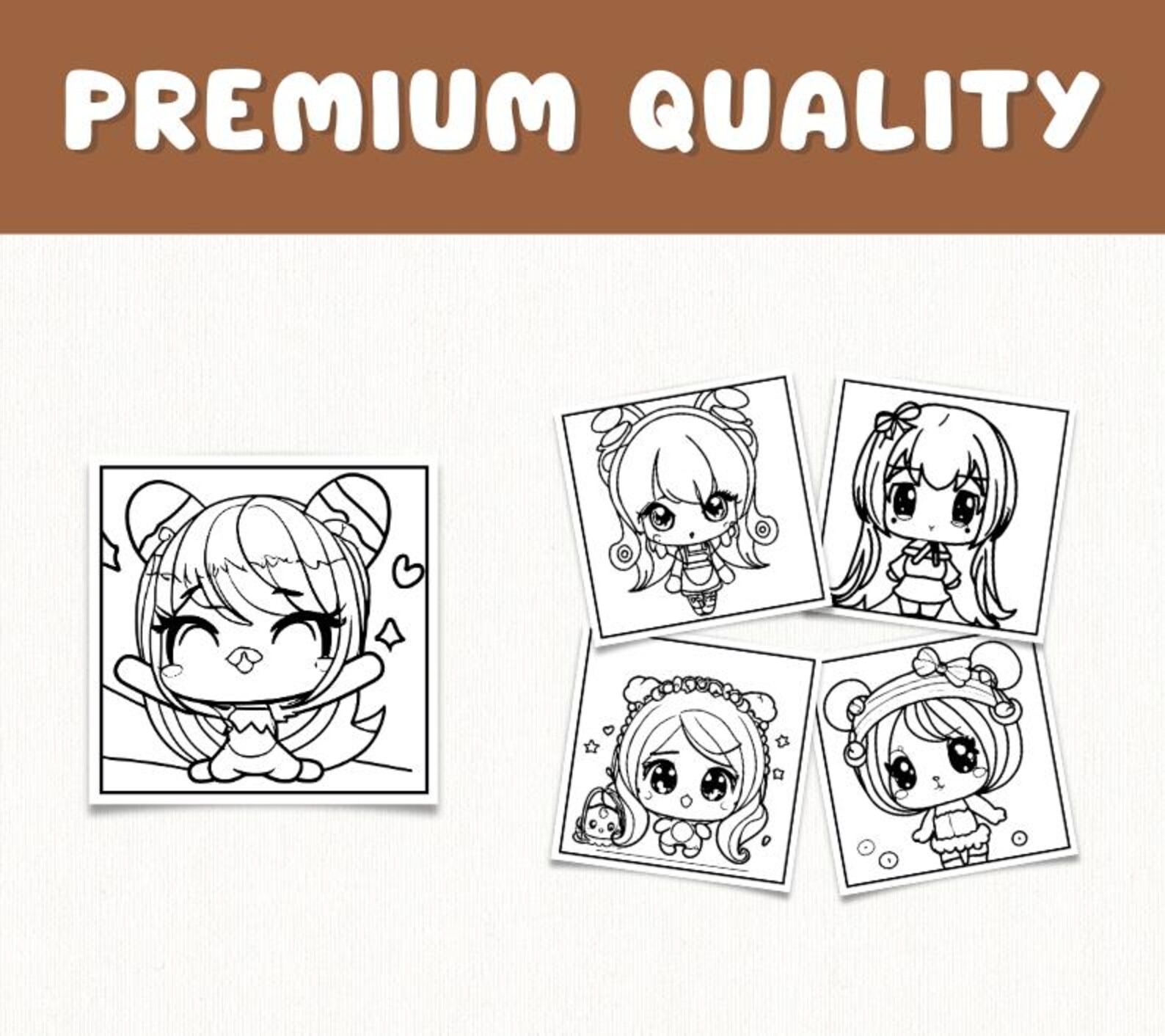 50 Chibi Girl Drawing Pages Bundle | Perfect for Creative Fun & Art ...