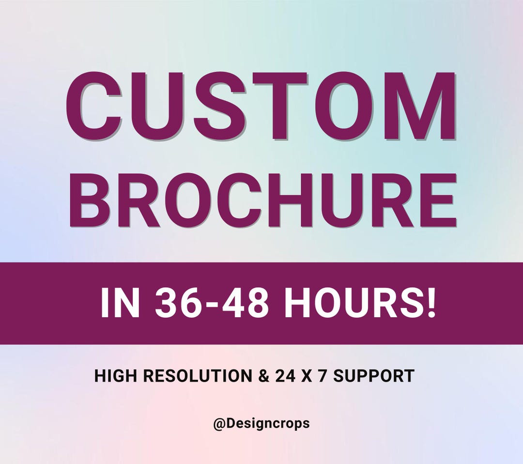 Custom Brochure, Custom Brochure Design, Custom 4 Pages Brochure ...