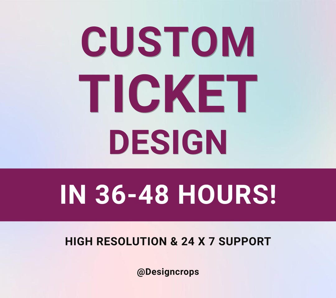 Custom Ticket, Custom Ticket Design, DIY Event Ticket, Surprise Voucher ...