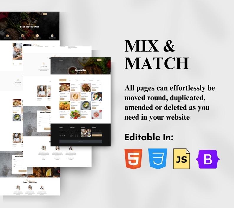 40 Premium Restaurant & Cafe HTML Template Bundle, 40 Themes and 400 ...