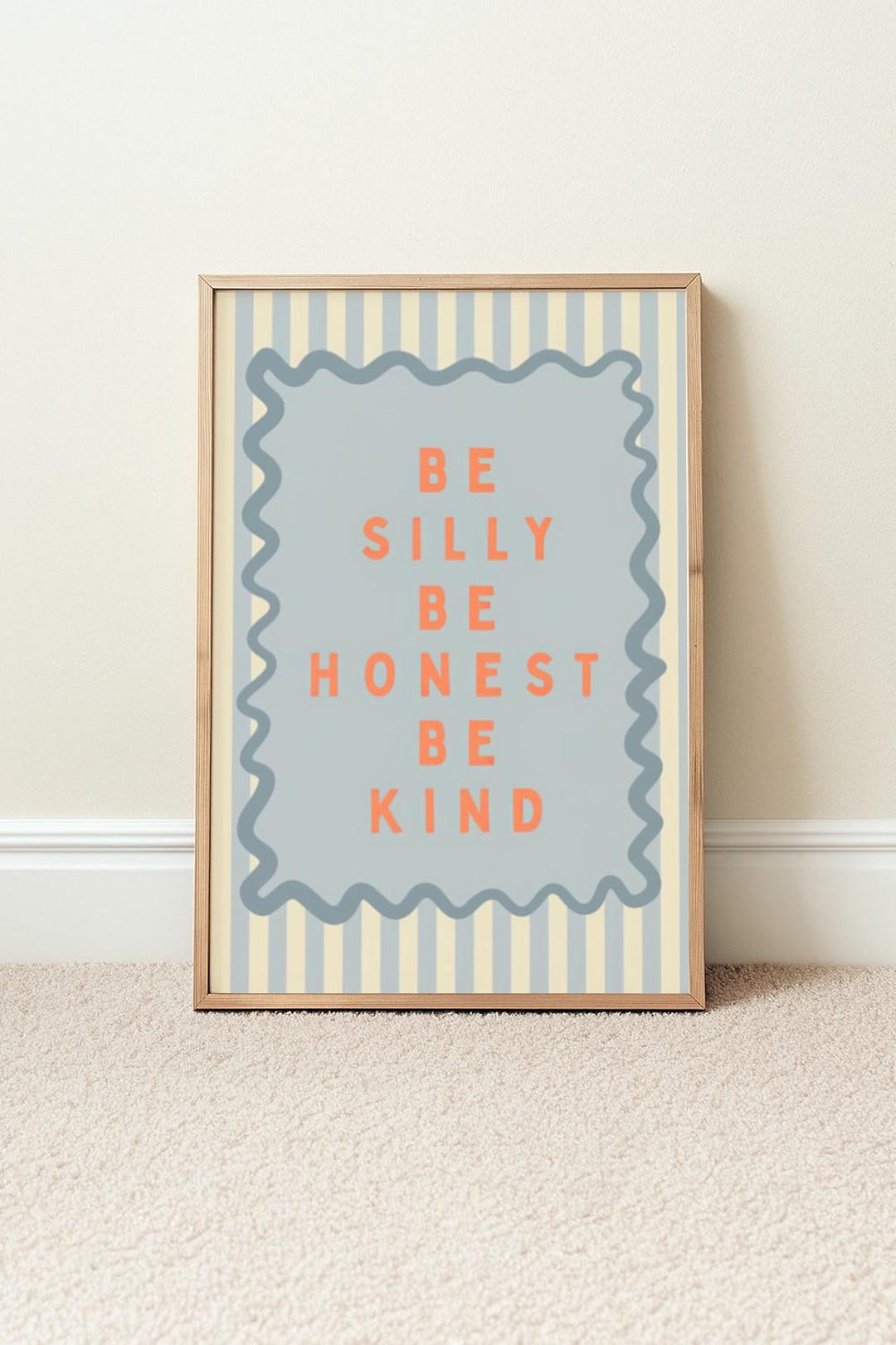 Be Silly Be Honest Be Kind Boho Classroom Decor Vintage Nursery Retro ...