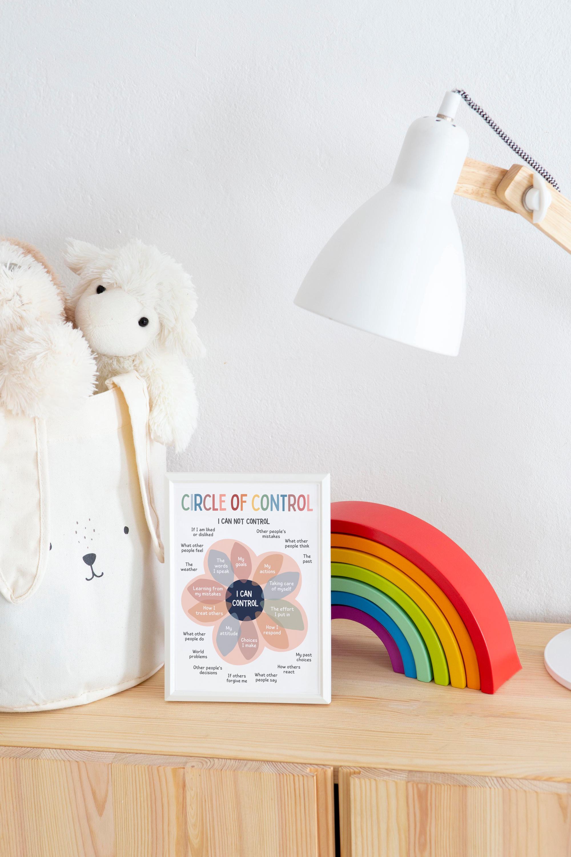 Circle of Control Therapy Poster, Things I Can Control Wall Art, Mental ...