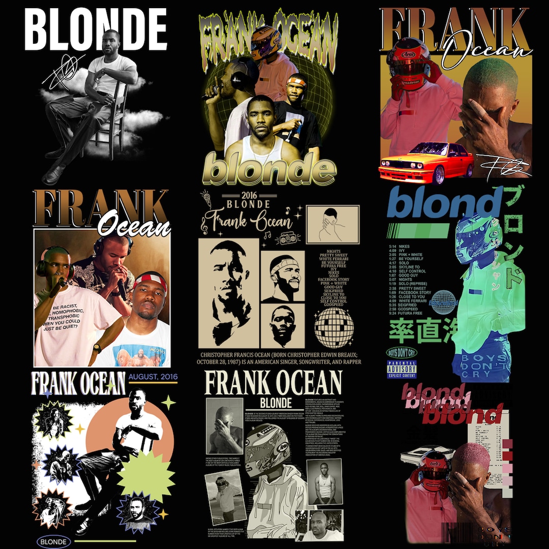 Frank Ocean Png Bundle, Frank Ocean Blond Album Png, Blond Design Png ...