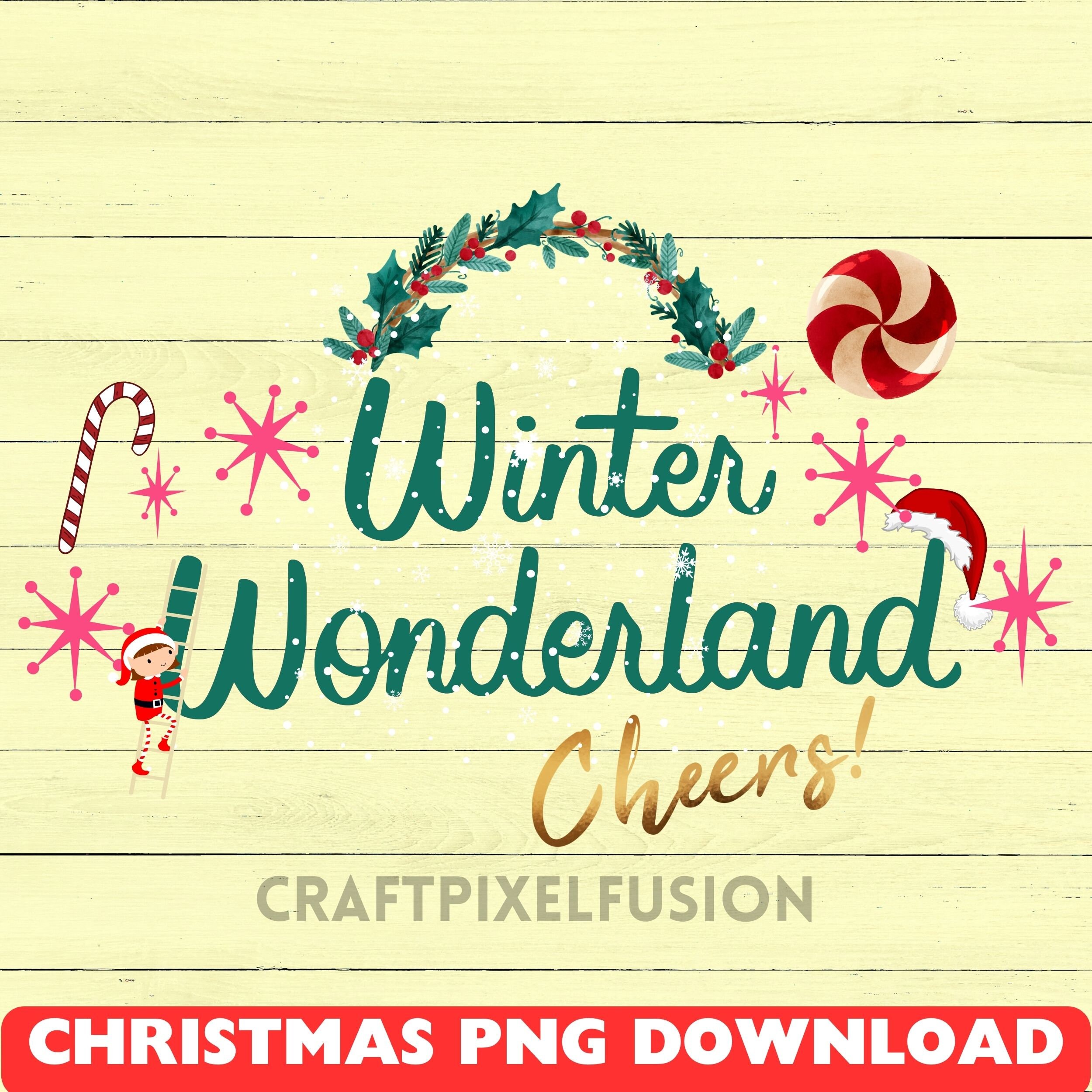 Winter Wonderland Cheers PNG: Christmas Clipart (digital Download) - Etsy