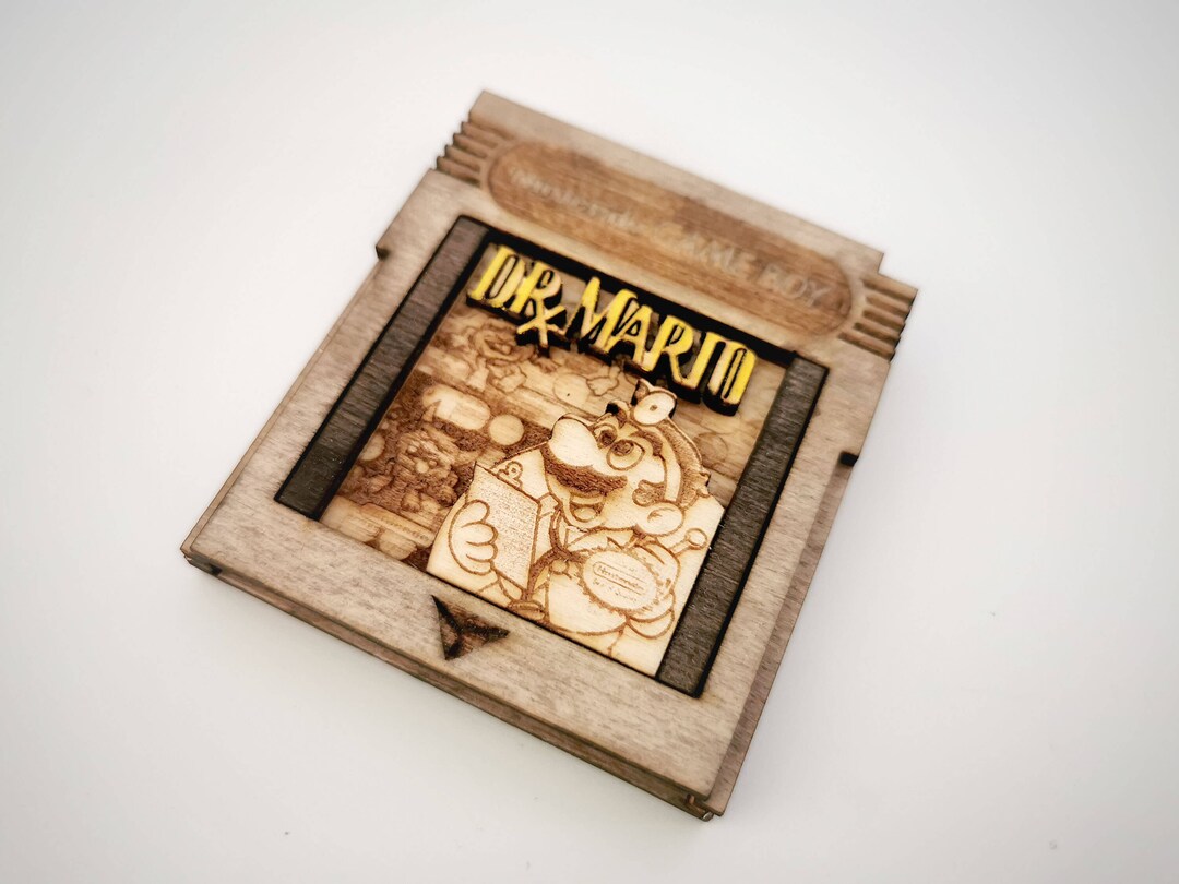 Wooden Game Boy Cartridge - Dr. Mario - Etsy