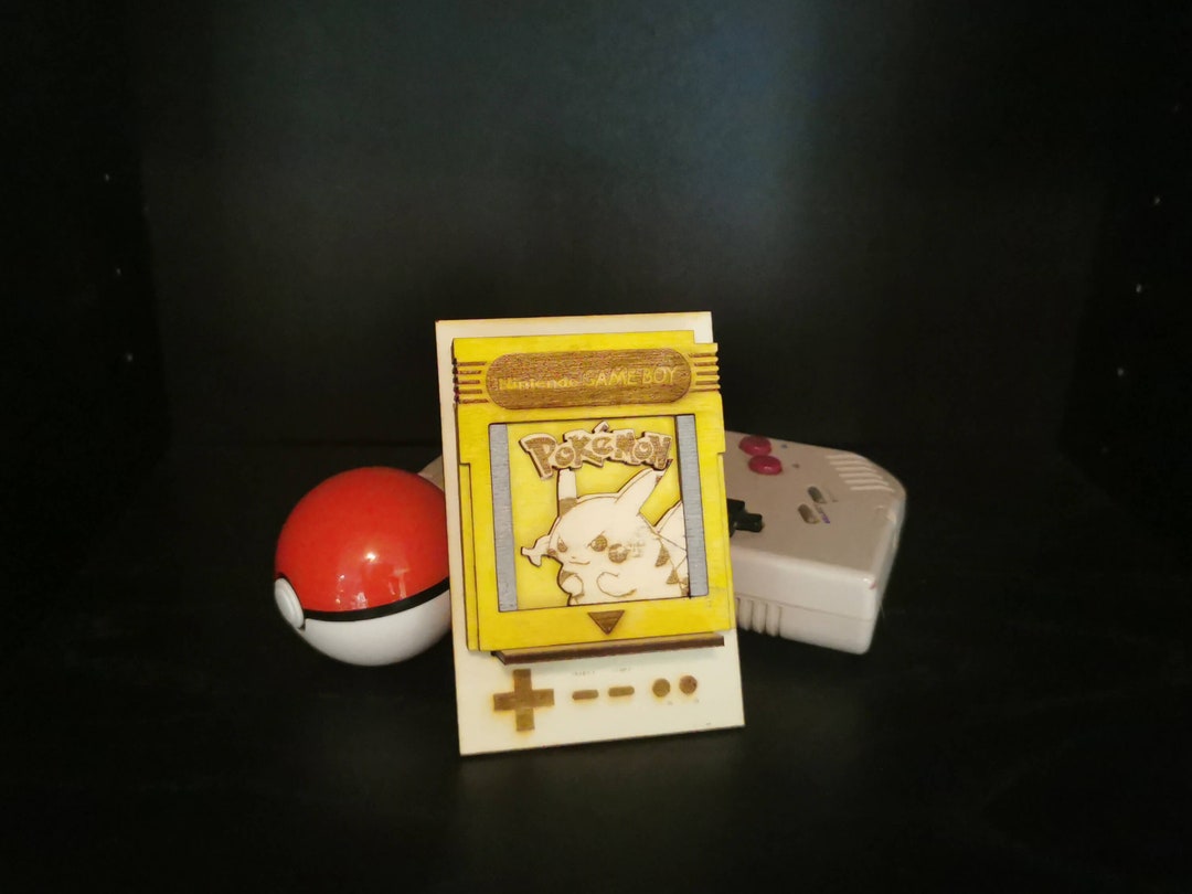 Wooden Game Boy Cartridge Pokemon Yellow - Etsy