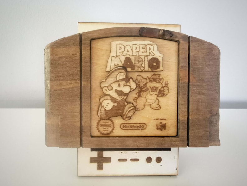 Nintendo 64 Wooden Cartridge - Paper Mario - Etsy