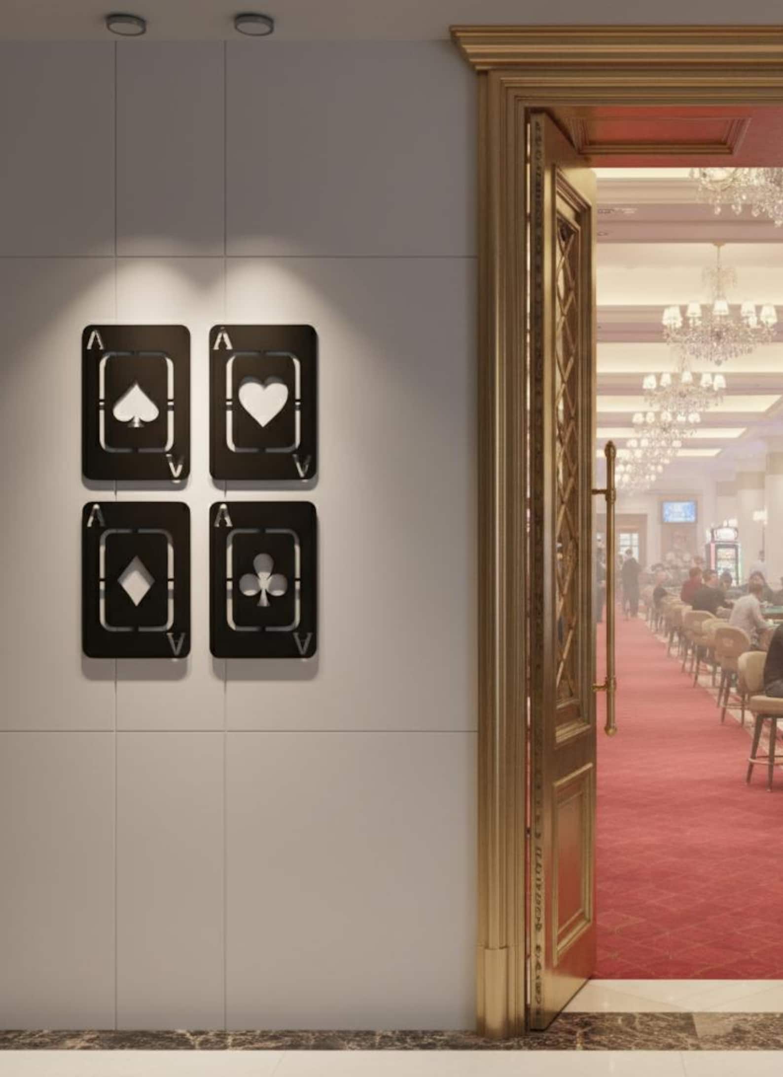 Aces – Metal Wall Art Set Laser Cut Modern Wall Decor for Gamers & Card ...
