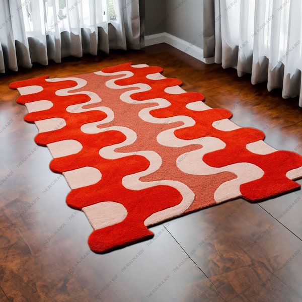 Wave Rug Decors Oval Hand Tufted Area Rug 100% Woolen Carpet With High ...