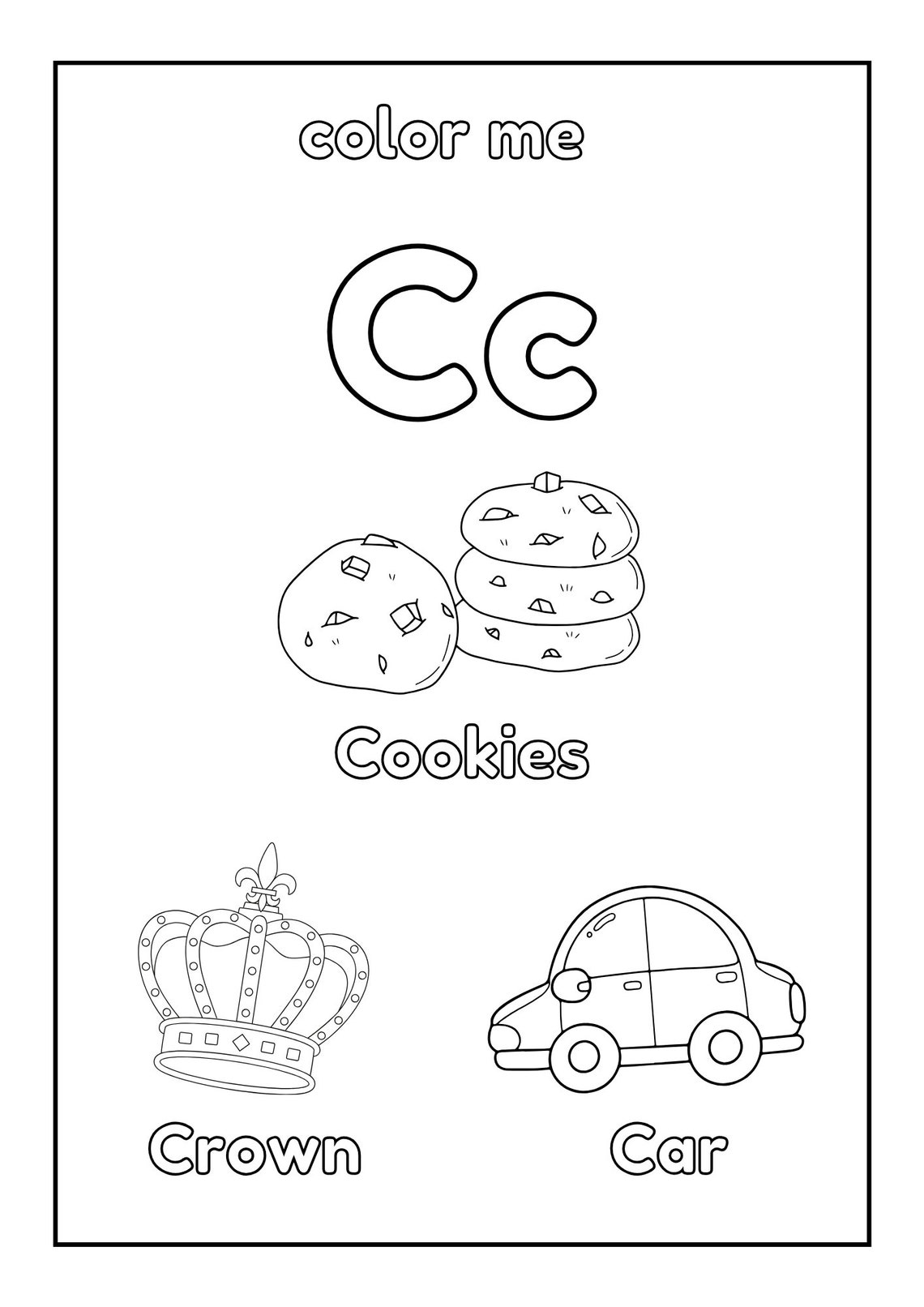 ABC Coloring Booklet, Preschool Coloring Pages, Preschool Activity ...