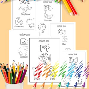 ABC Coloring Booklet, Preschool Coloring Pages, Preschool Activity ...
