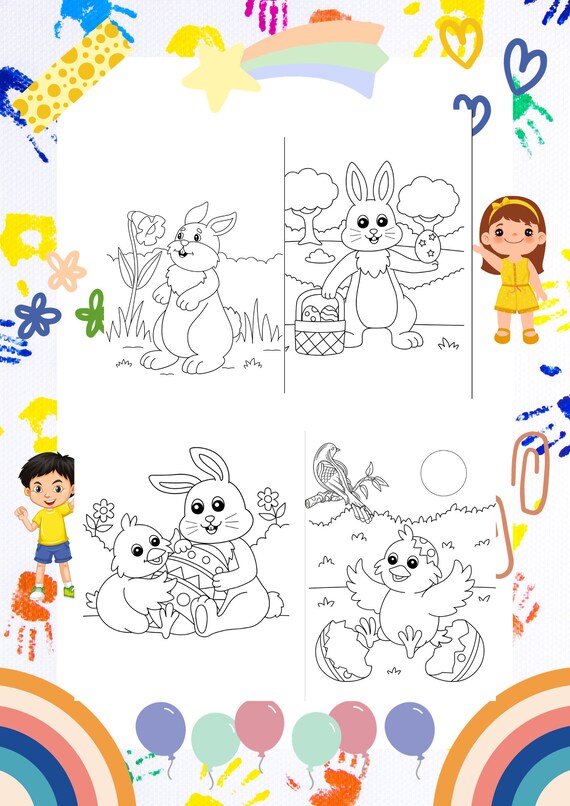 Hojas Para Colorear De Felices Pascuas
