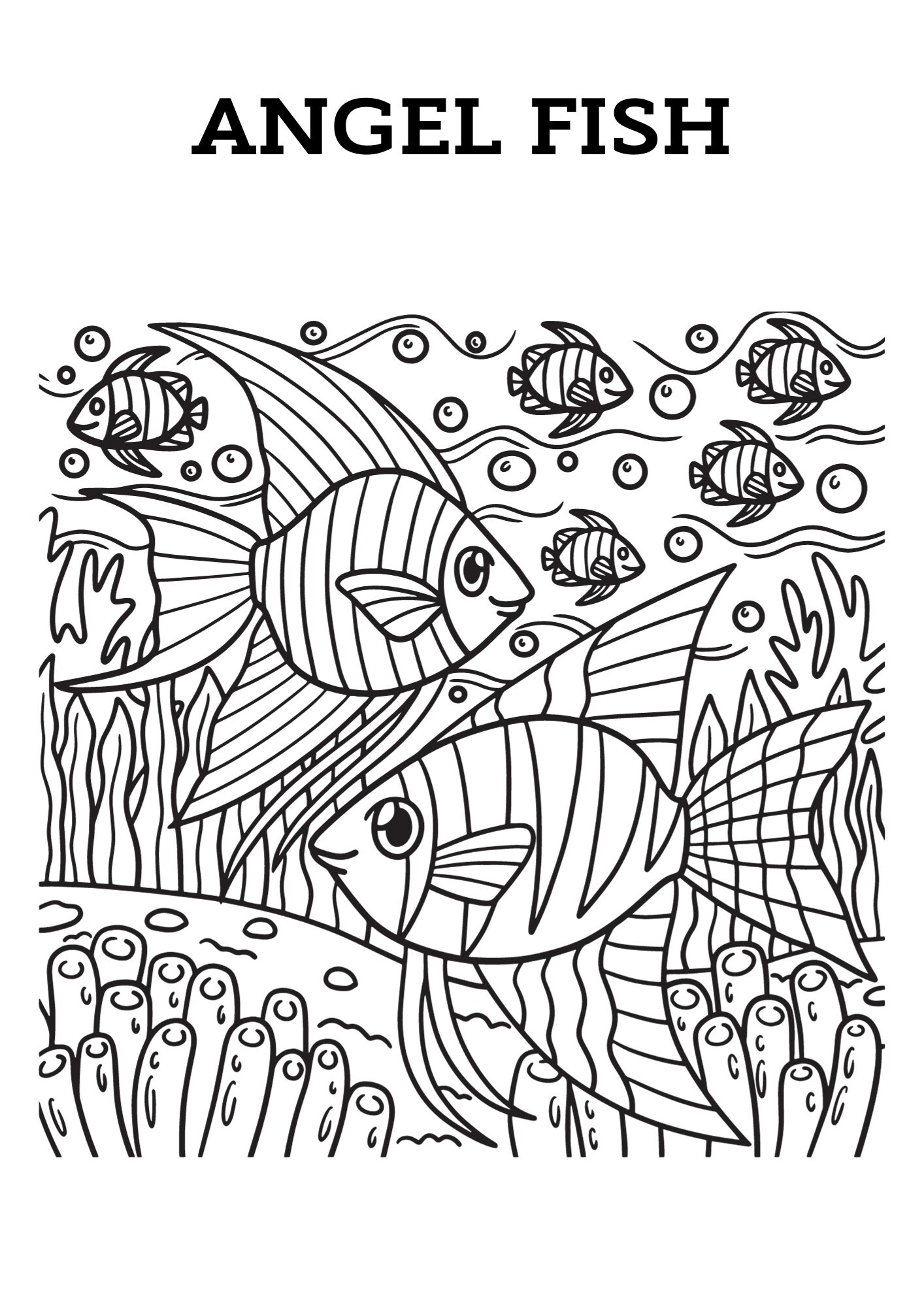 Color the Wonders of Sea Animals Coloring Pages of Jelly Fish, Giant ...