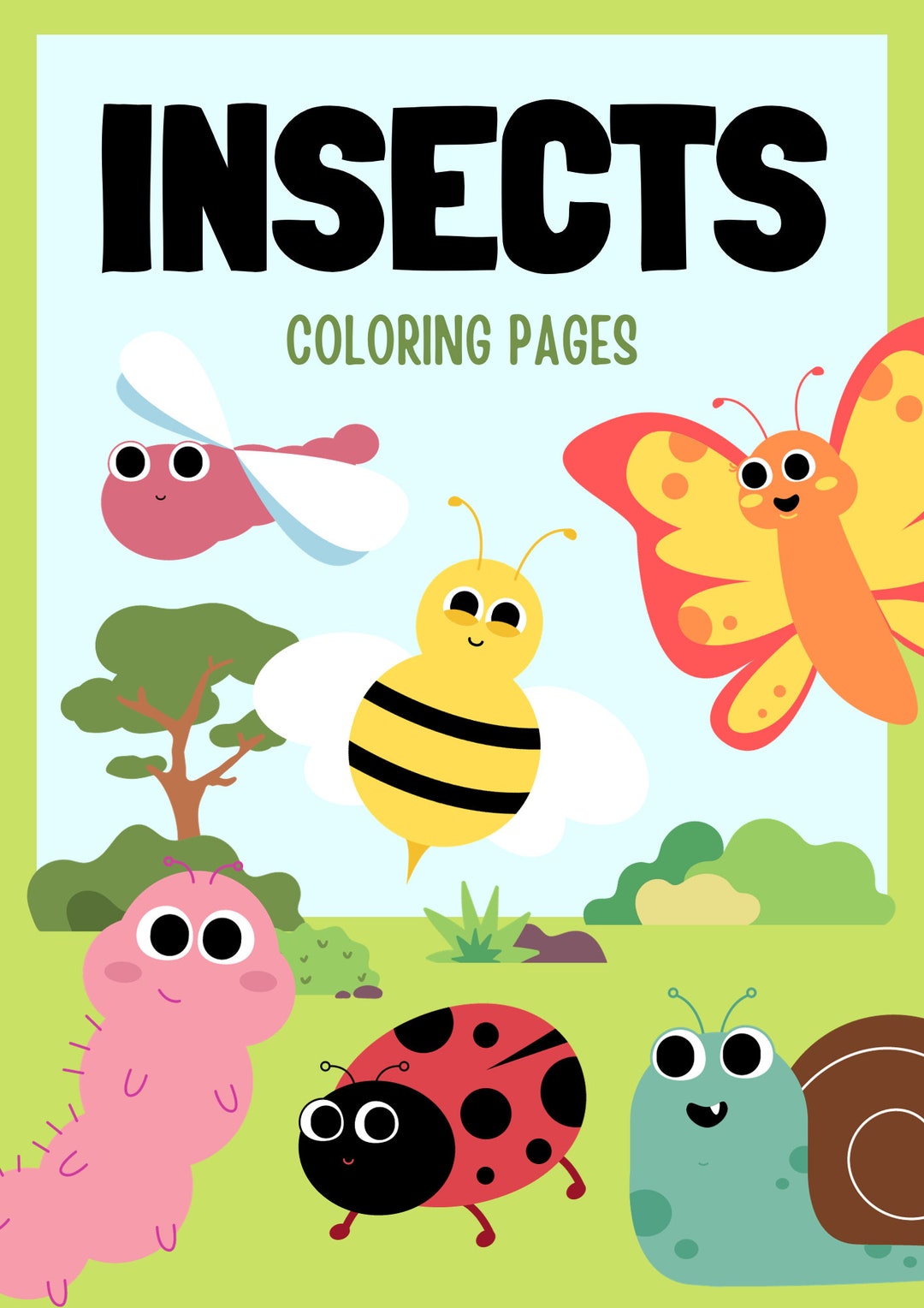 35 Insect Coloring Pages for Kids ,coloring Pages Are Bee, Butterfly ...