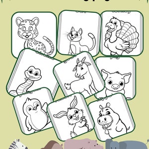 30 Wild and Domestic Animals Coloring Pages Cat Dog Pig Lion Zebra ...