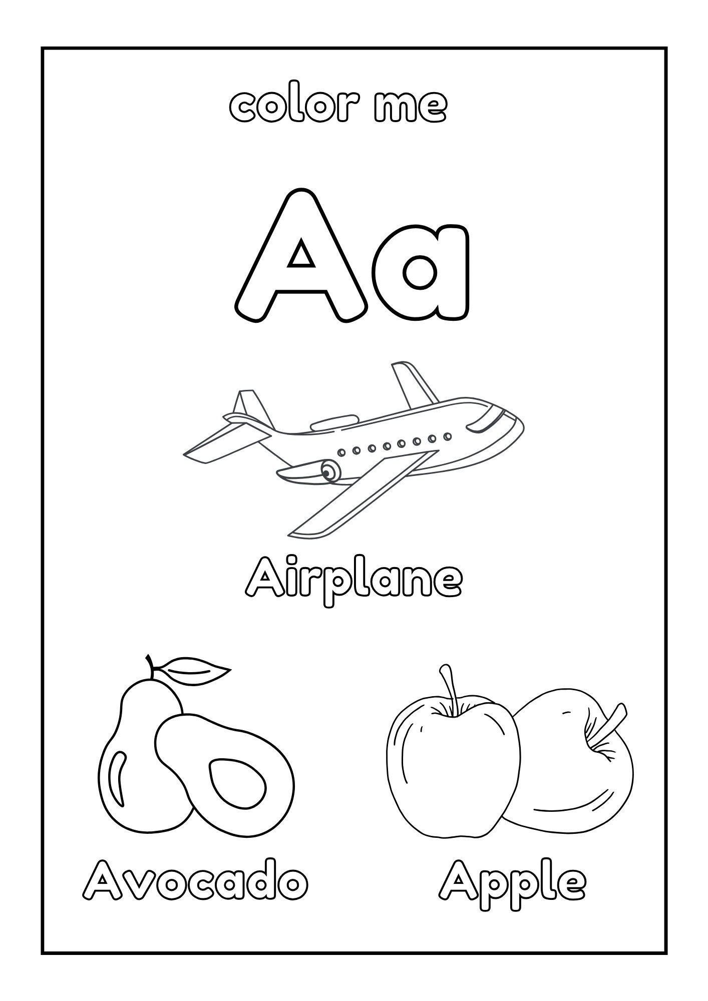 ABC Coloring Booklet, Preschool Coloring Pages, Preschool Activity ...