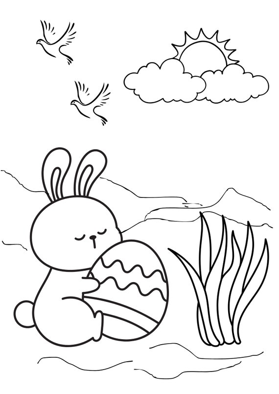 Hojas Para Colorear De Felices Pascuas