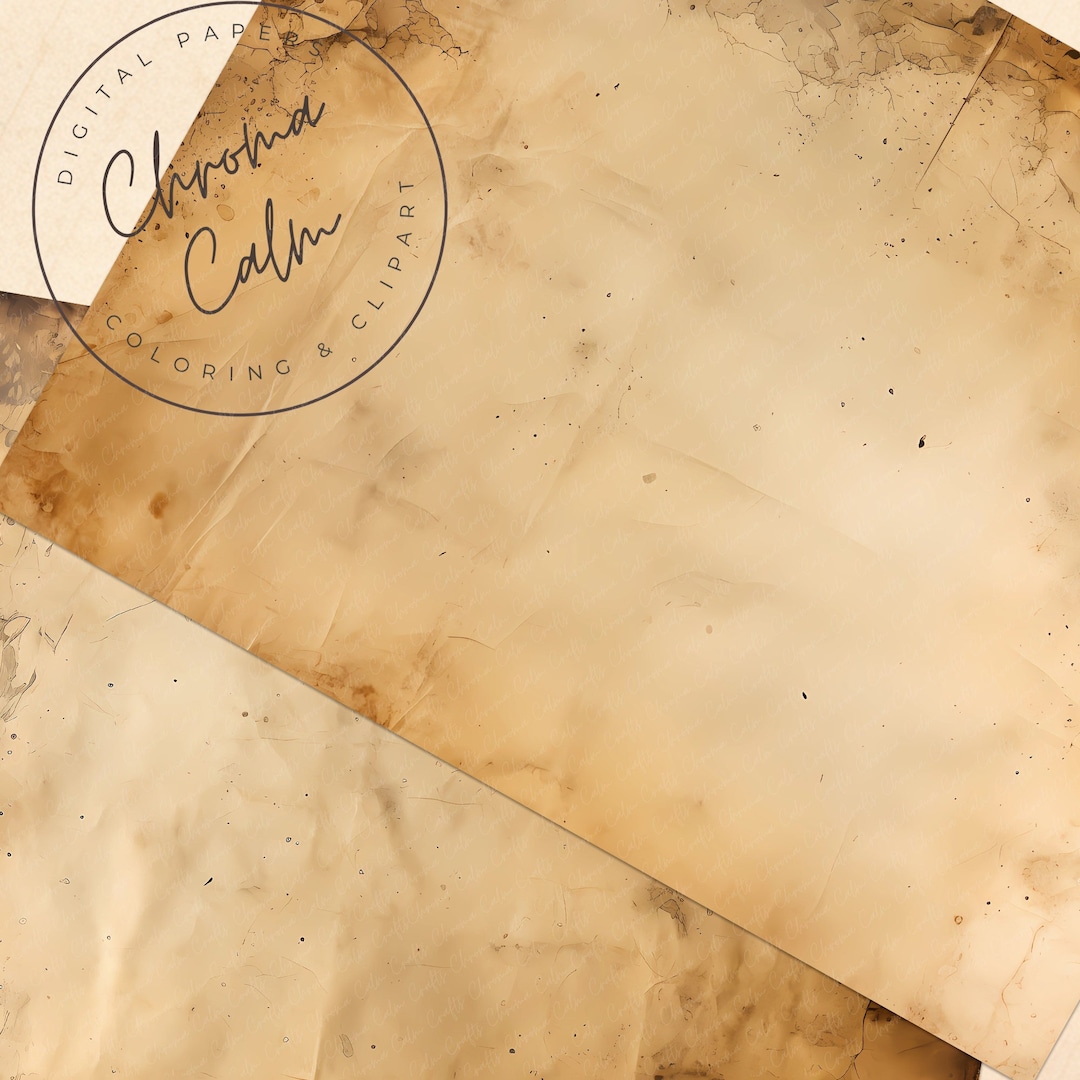 Tea Stain Paper Digital Download, Printable Junk Journal With Coffee ...