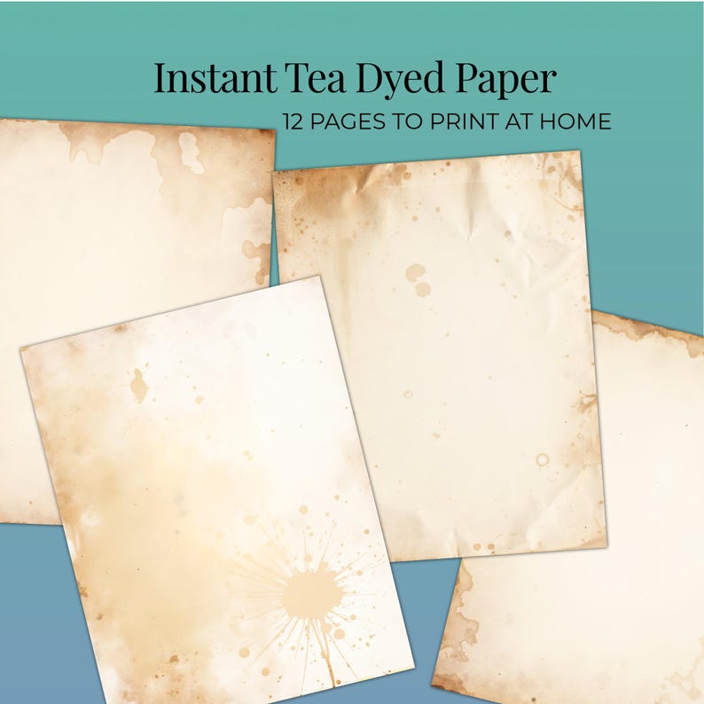 Instant Tea Dyed Digital Paper | Vintage Junk Journal Backgrounds| HLD ...