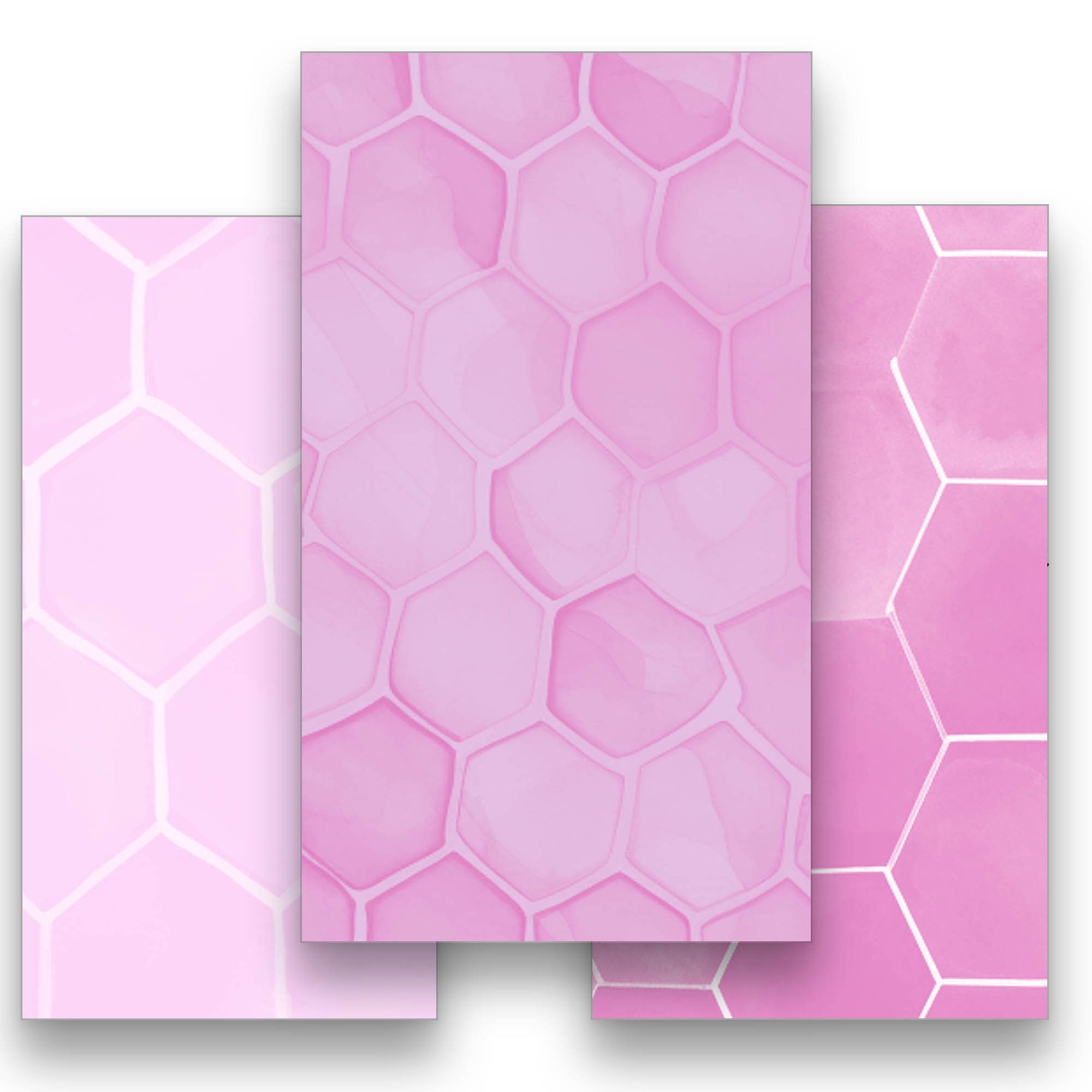 21 Honeycomb Digital Paper Pack, Hexagon Background Purple Paper ...
