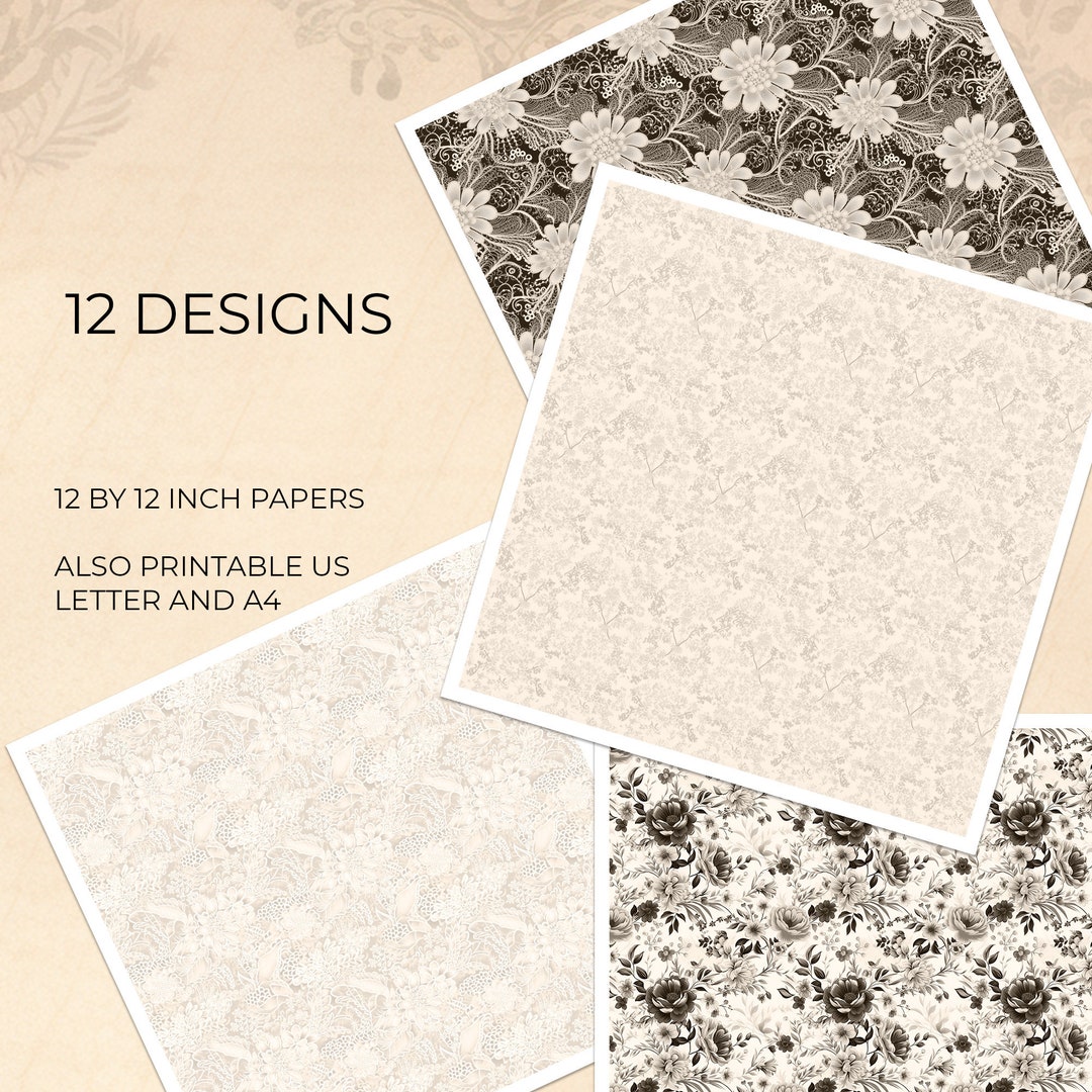 Vintage Verge Digital Paper Collection - Classic Patterns for ...