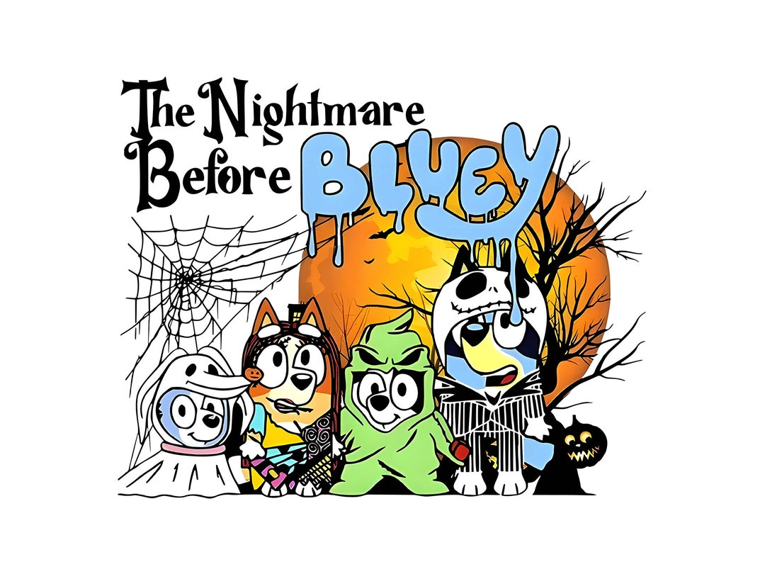 The Nightmare Before Bluey Horror Movie PNG Download - Etsy