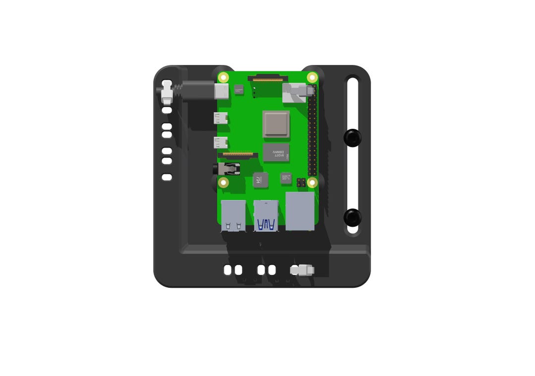 Raspberry Pi 4/5 Universal Mounting Plate Holder With Cable Tie Points ...