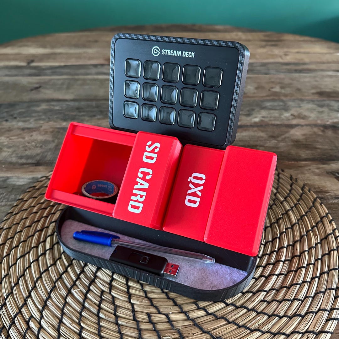 Gridfinity Magnetic Desk Organizer With Portable Buckets | Stream Deck ...