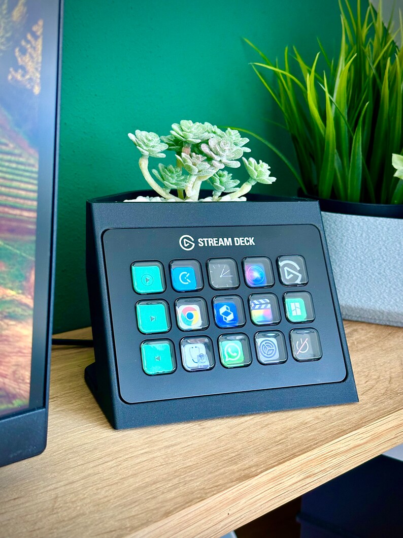 Streamdeck MK2 XL PLUS Stand Memory Card Holder and Planter - Etsy