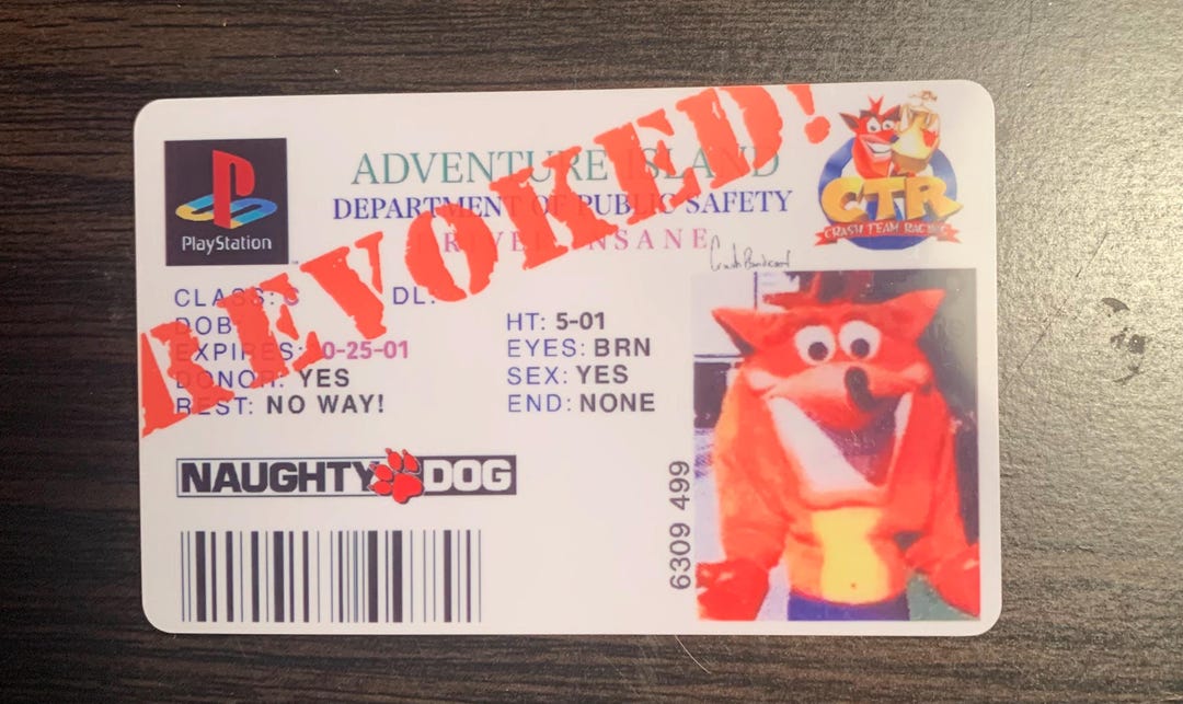 Crash Bandicoot Card - Etsy