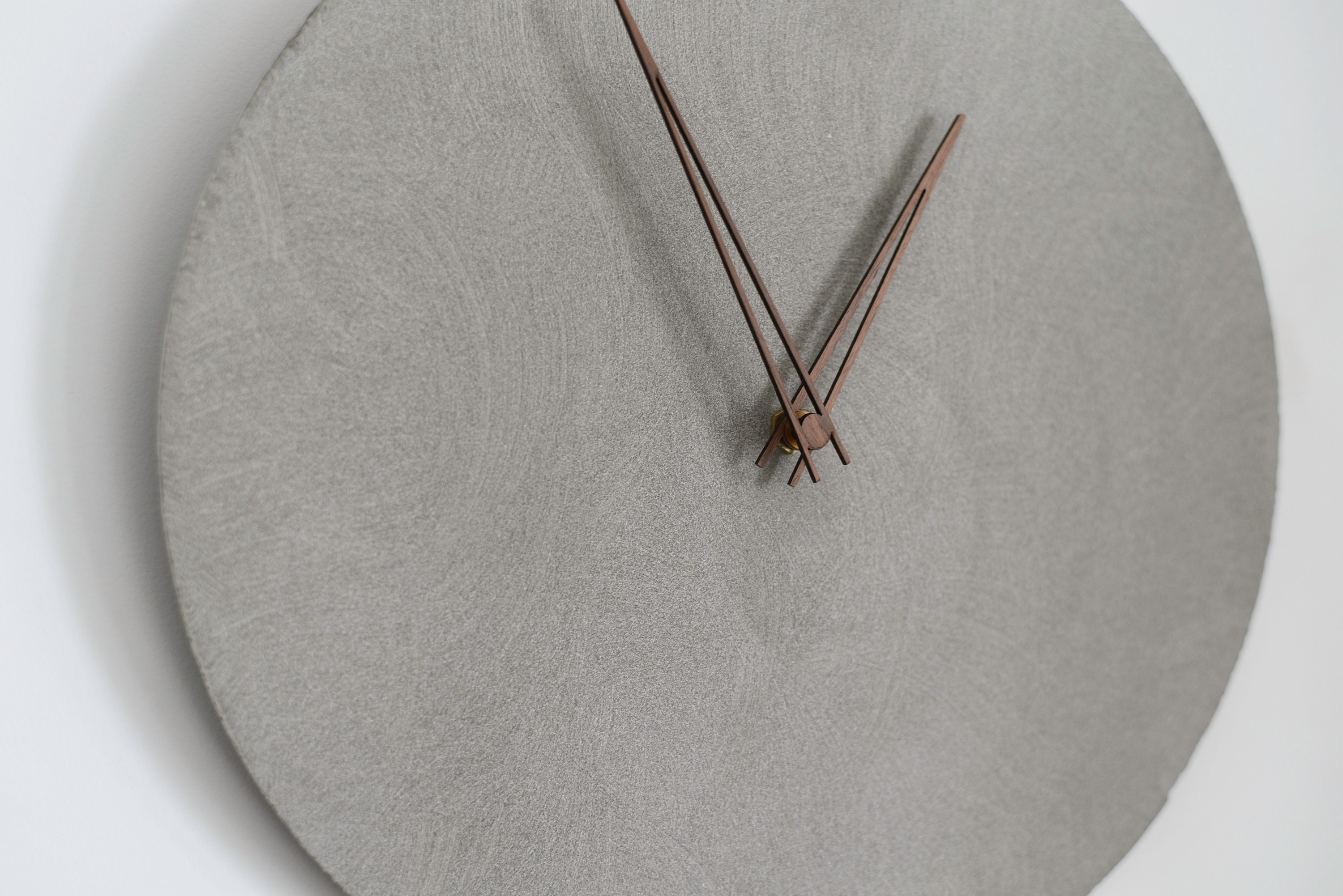 Concrete Clock Wall Clocks Wooden Hand Interior Design Handmade - Etsy