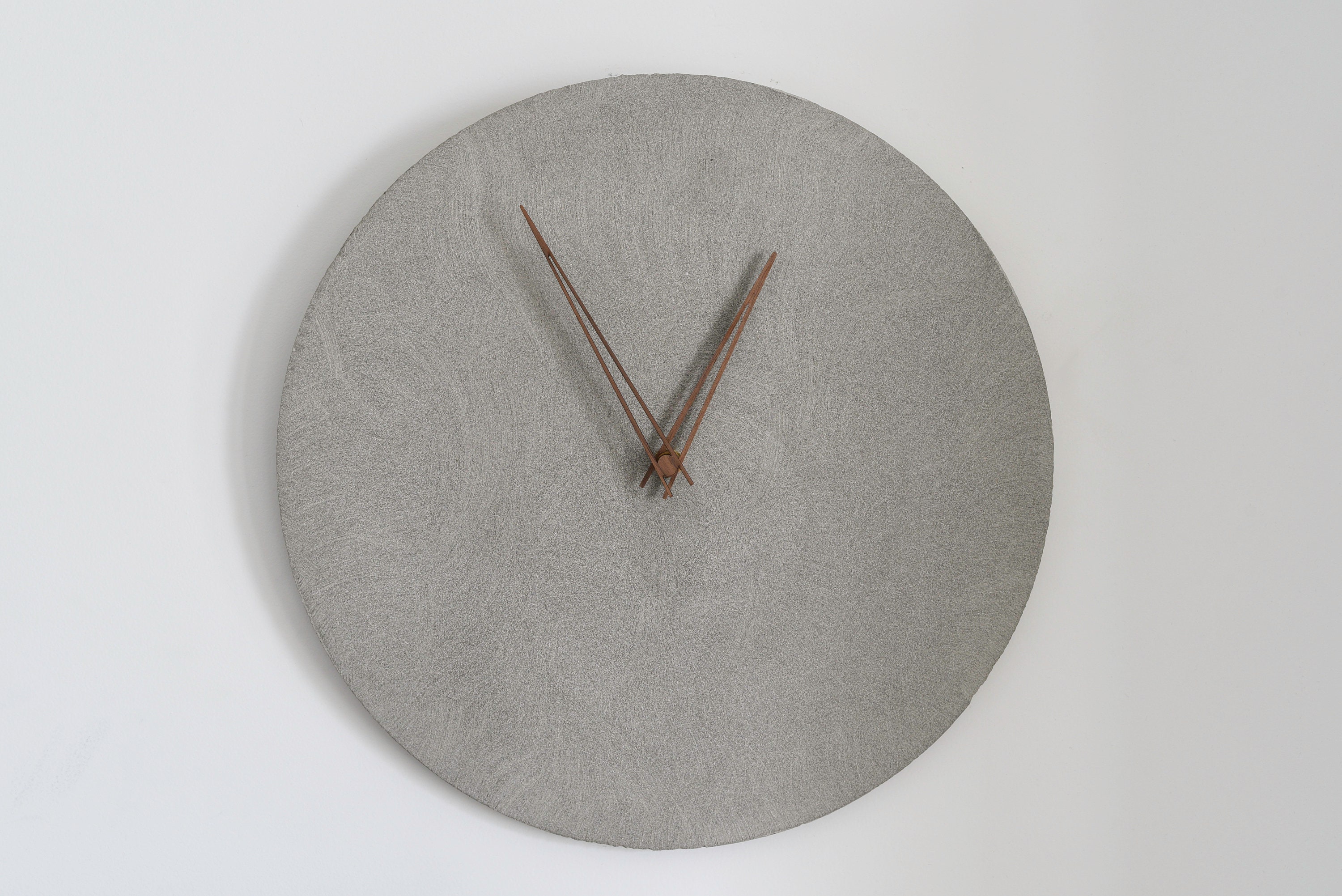 Concrete Clock Wall Clocks Wooden Hand Interior Design Handmade - Etsy
