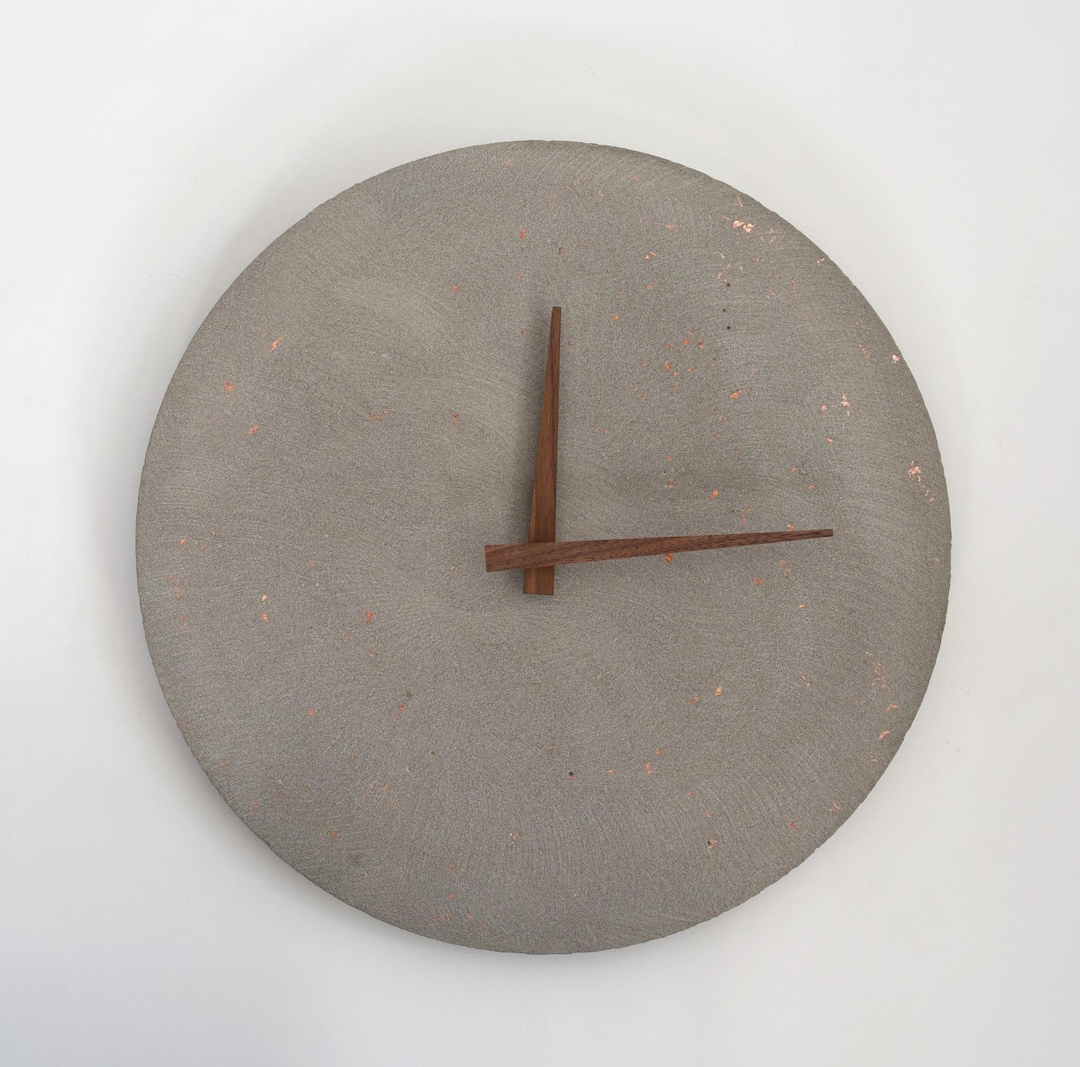 Concrete Clock With the Addition of Copper Flakes | Wall Clocks ...