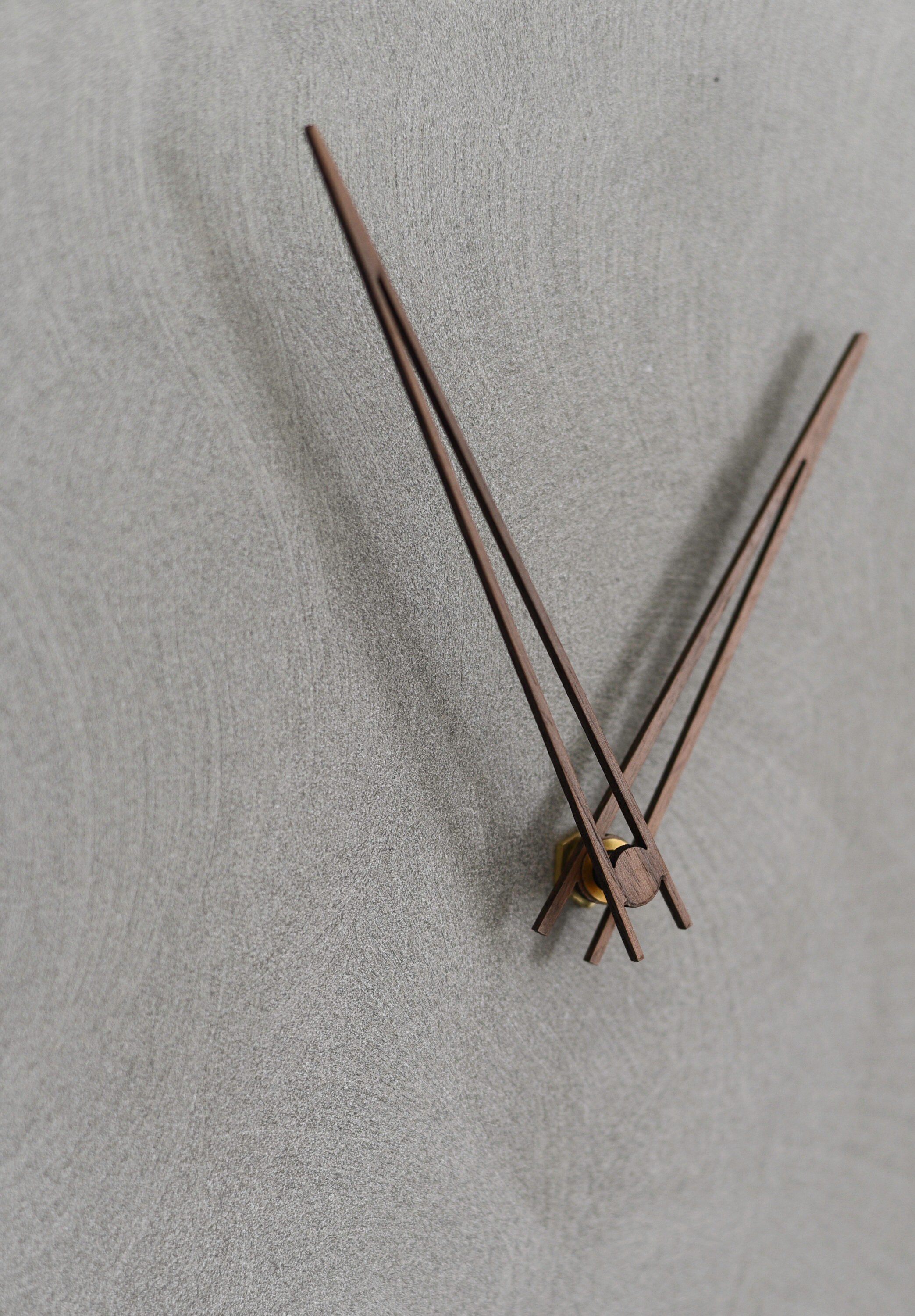 Concrete Clock Wall Clocks Wooden Hand Interior Design Handmade - Etsy