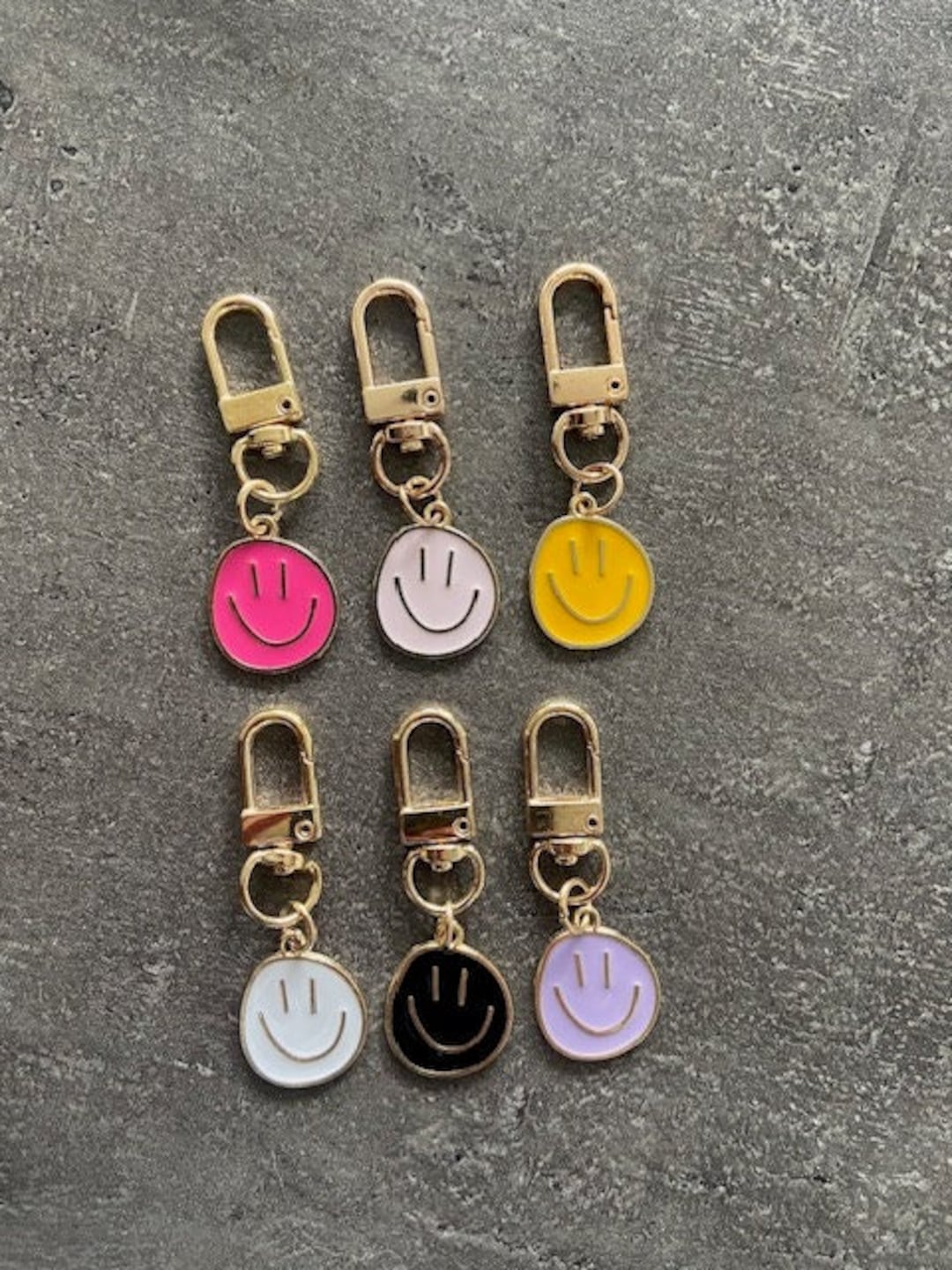 Smiley Keychain Various Colors Keychain Gift Keychain - Etsy
