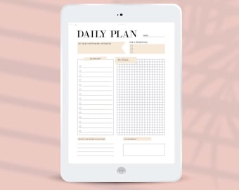 Pink Digital Printable Daily Planner - Etsy