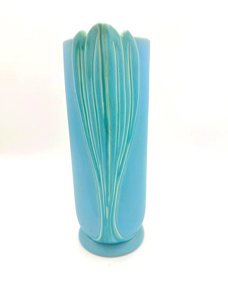 Antique Weller Pottery “lily of the Valley” Vase – Blue Glaze, 12 ...