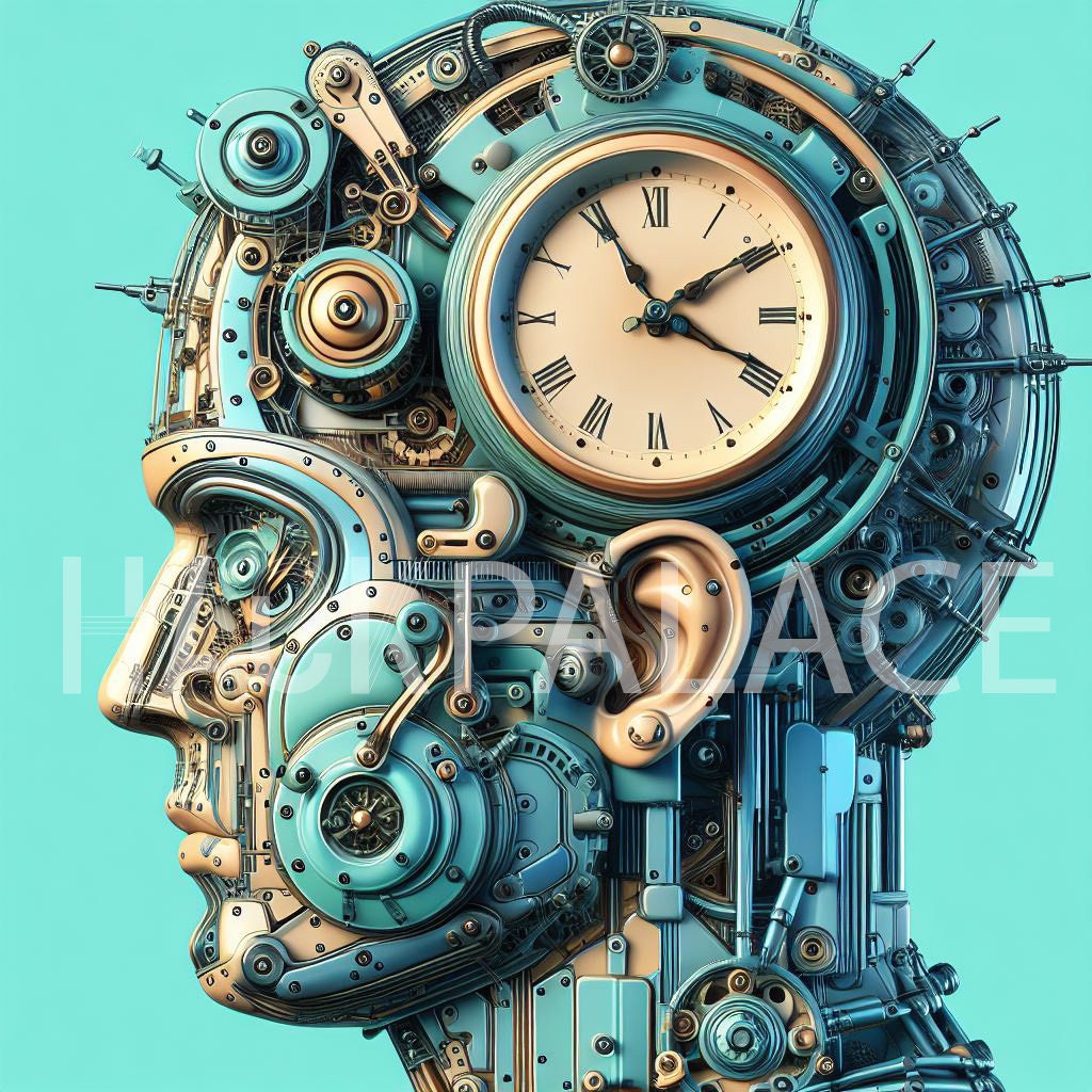 Futuristic Head-clock, Ai Art, Concept Art, Midjourney, Dall-e, Image ...