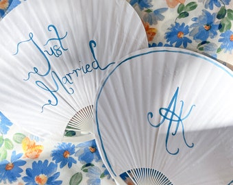 Personalised Paper Fans With Hand Lettering - Etsy