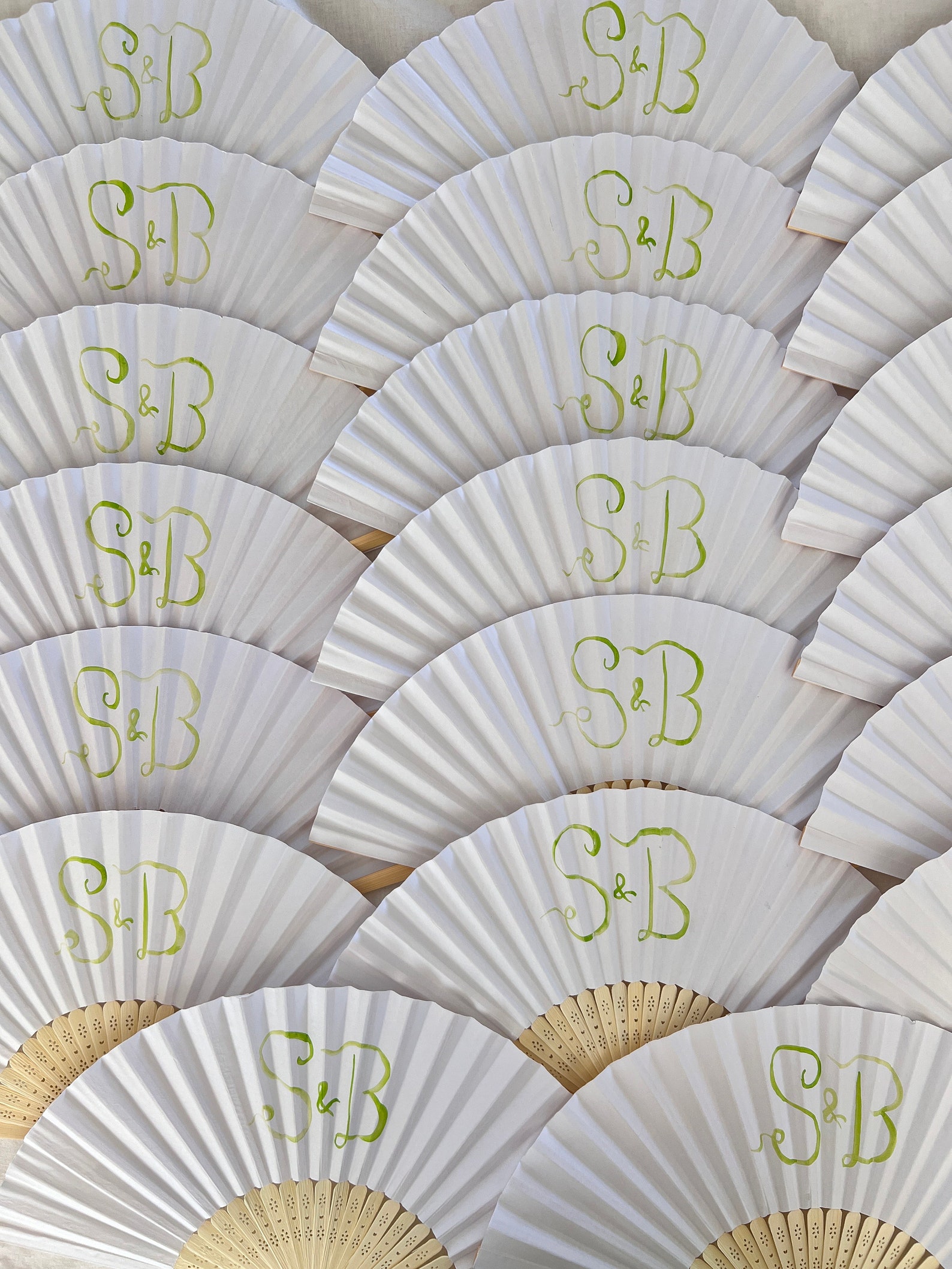 Personalised Paper Fans With Hand Lettering - Etsy