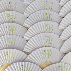 Personalised Paper Fans With Hand Lettering - Etsy