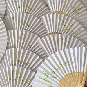 Personalised Paper Fans With Hand Lettering - Etsy