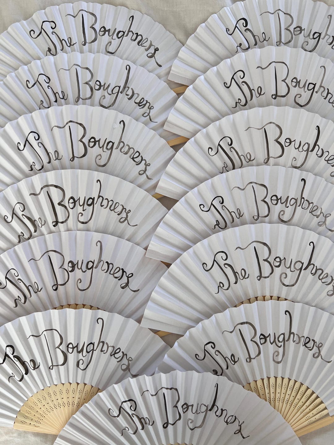 Personalised Hand Lettered Paper Fans | Custom Wedding Fans | Elegant ...