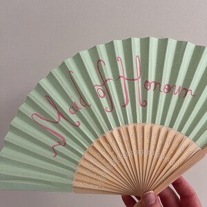 Personalised Coloured Paper Fans With Hand Lettering - Etsy