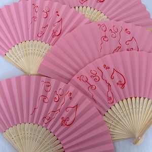 Personalised Coloured Paper Fans With Hand Lettering - Etsy