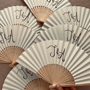 Personalised Paper Fans With Hand Lettering - Etsy