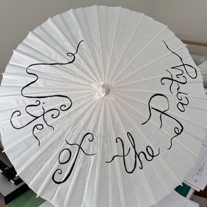 Personalised Paper Parasols With Hand Lettering - Etsy