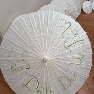 Personalised Paper Parasols With Hand Lettering - Etsy